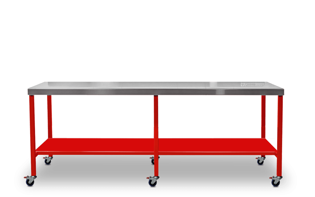 Classic 1800mm Workbench 6 Drawers, Overhead Shelf & Power Fitted